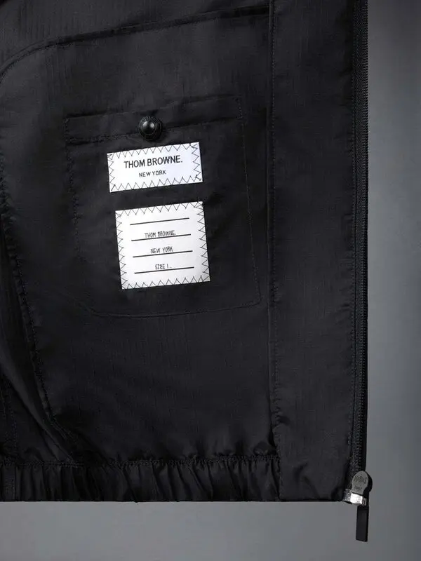 Thom Browne 4-bar Stripe Zipped Jacket - Black