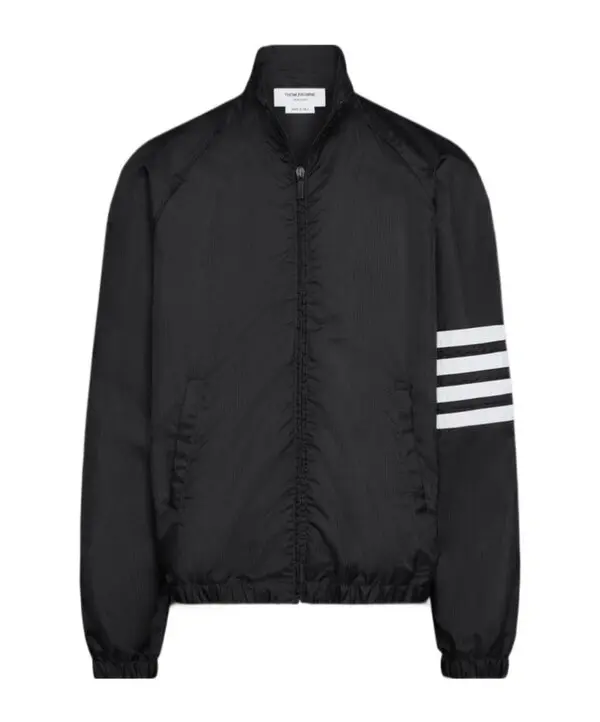 Thom Browne 4-bar Stripe Zipped Jacket - Black