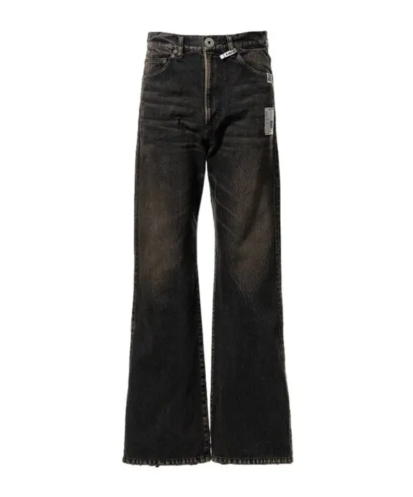 Mihara Yasuhiro Flared Vintage-washed Denim Pants