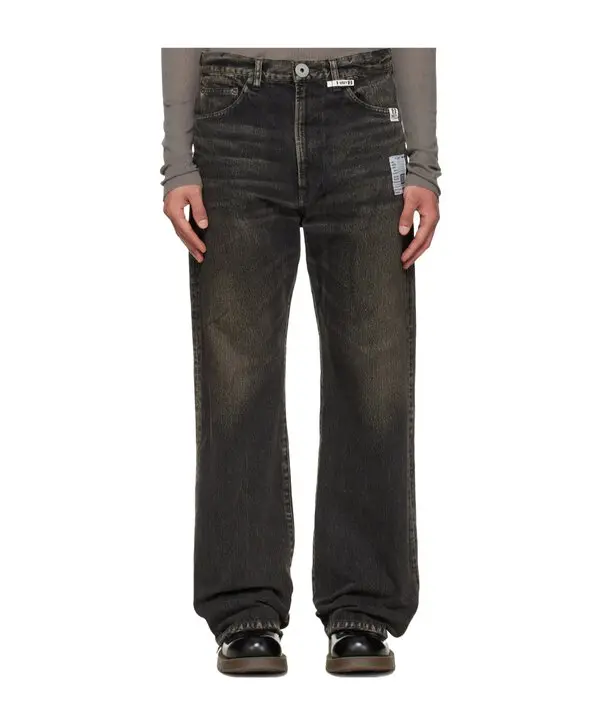 Mihara Yasuhiro Flared Vintage-washed Denim Pants