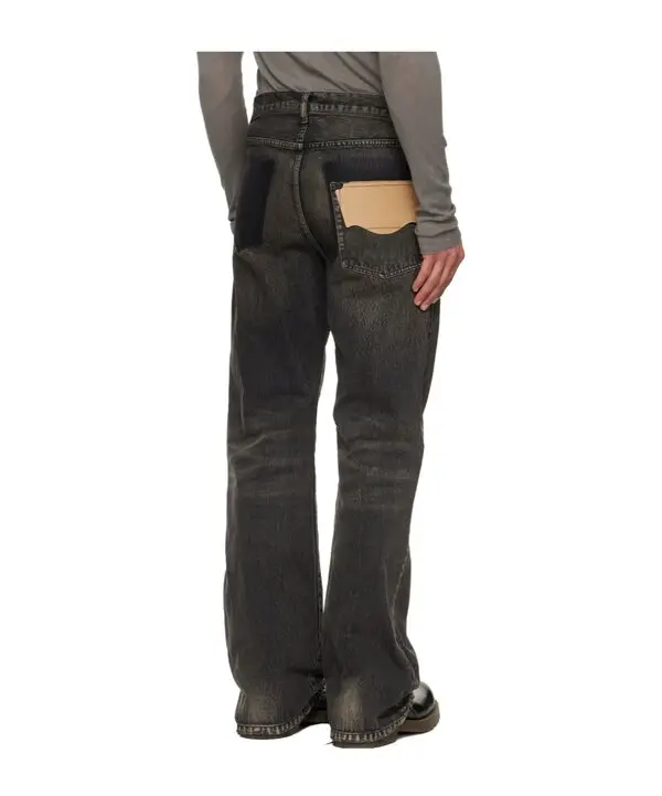 Mihara Yasuhiro Flared Vintage-washed Denim Pants