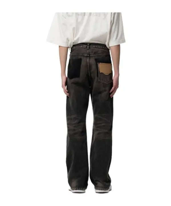 Mihara Yasuhiro Flared Vintage-washed Denim Pants