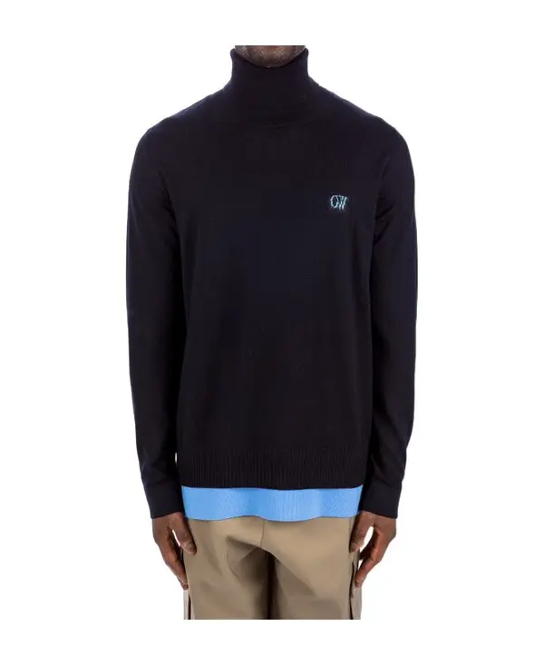 Off-White High Neck Long Sleeve Jumper