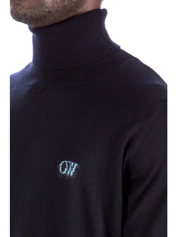 Off-White High Neck Long Sleeve Jumper
