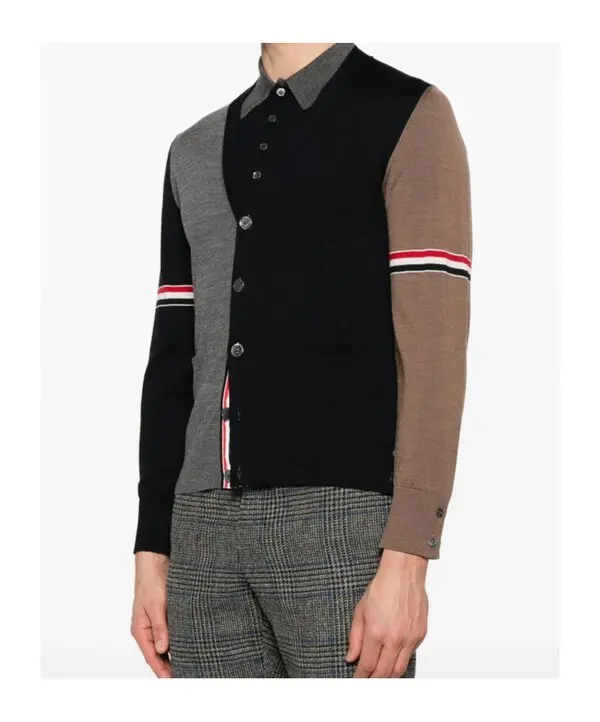 Thom Browne Rwb-stripe Cardigan