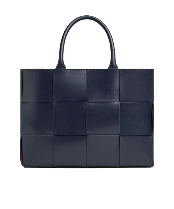 Bottega Veneta Small East-west Arco Tote - Space Blue/barolo Red