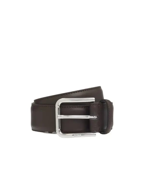 Hugo Boss Pin Buckle Leather Belt - Dark Brown