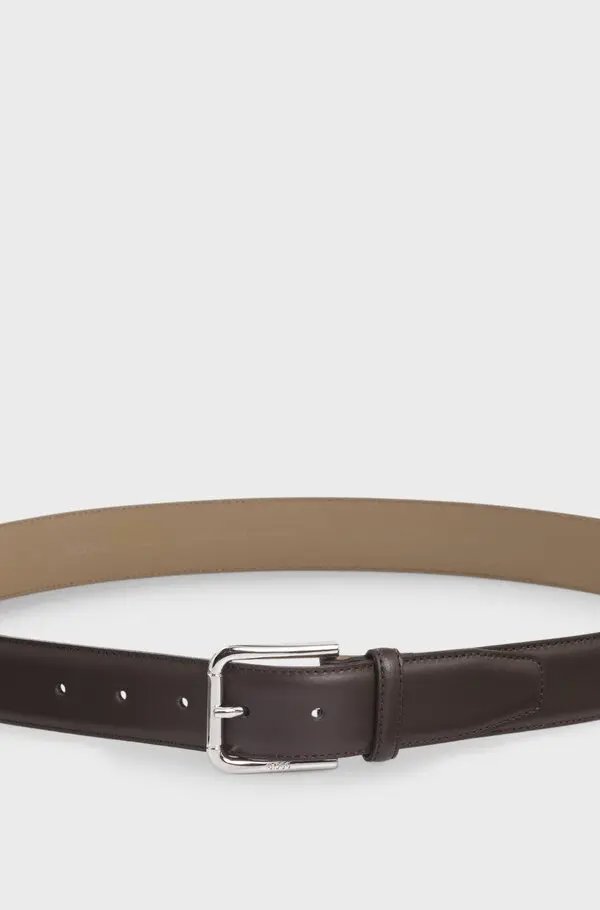 Hugo Boss Pin Buckle Leather Belt - Dark Brown