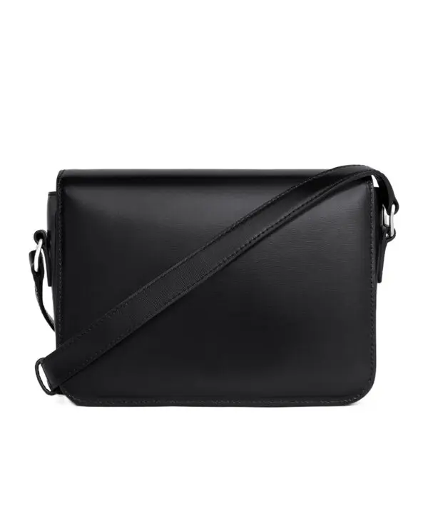 Celine Teen Triomphe Bag In Shiny Calfskin - Black
