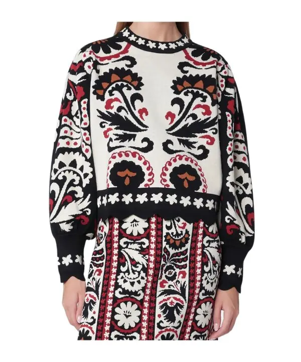 Farm Rio Tapestry Pattern Knit Pullover