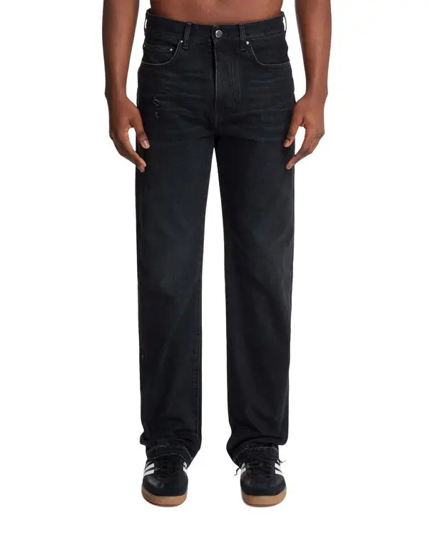 Amiri High Waist Straight Leg Jeans - Black