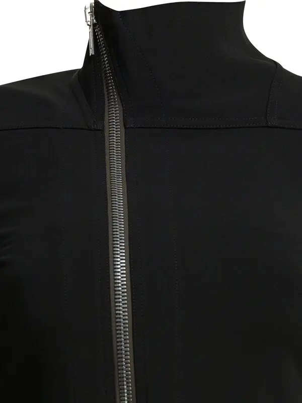 Rick Owens Long Sleeve Asymmetrical Zip Jacket - Black