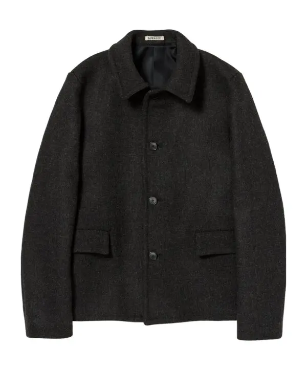 Auralee Button-up Coat - Dark Charcoal