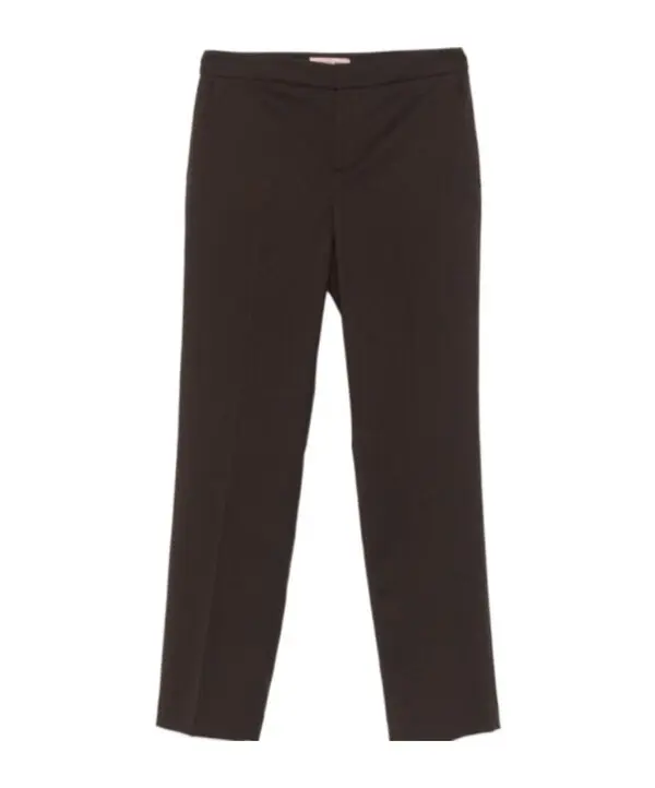 TWINSET Straight-leg Tailored Trousers - Coffee
