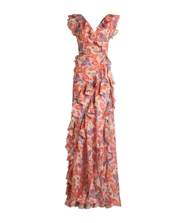 Etro Sleeveless Ruffled Maxi Dress