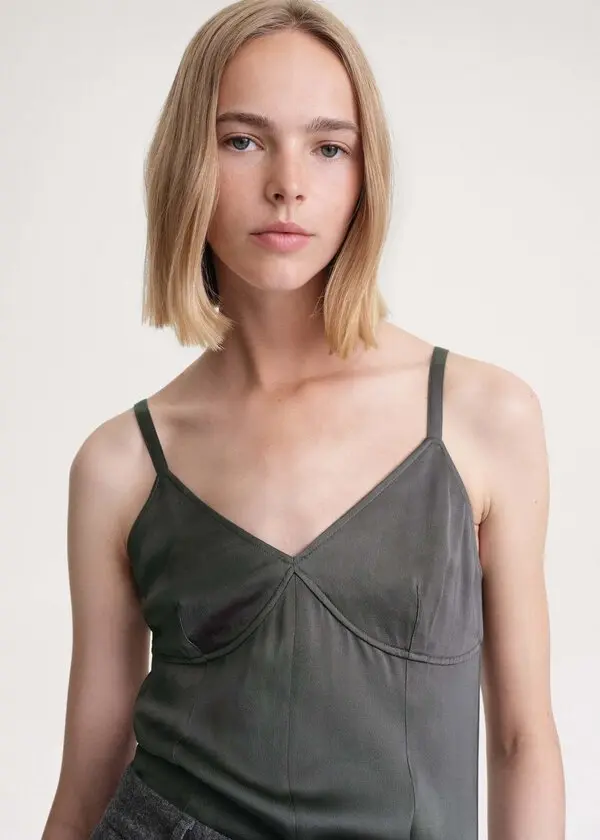 TOTEME V-neck Camisole Top - Black