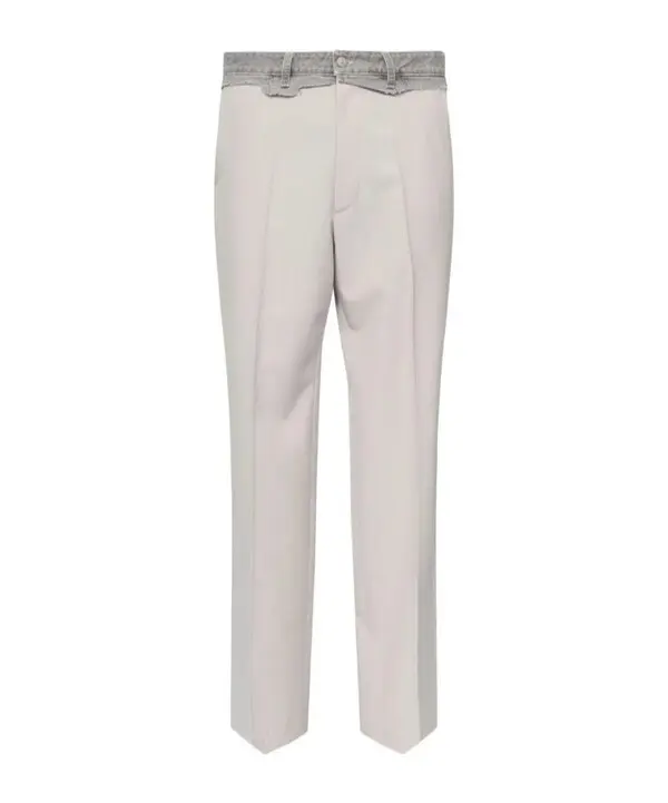 MAISON MARGIELA Belted Pleated Trousers - White