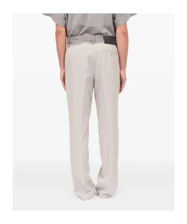MAISON MARGIELA Belted Pleated Trousers - White