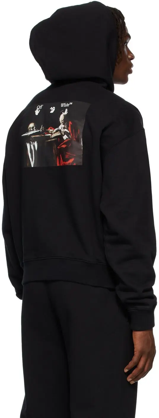 Off-White Caravaggio Print Hoodie - Black