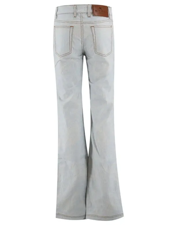 Etro Logo-patch Jeans - Gray