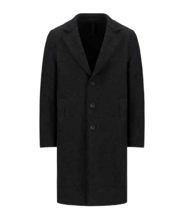 Harris Wharf London Single-breasted Wool Coat - Anthracite