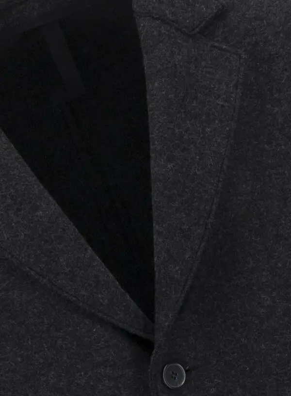 Harris Wharf London Single-breasted Wool Coat - Anthracite