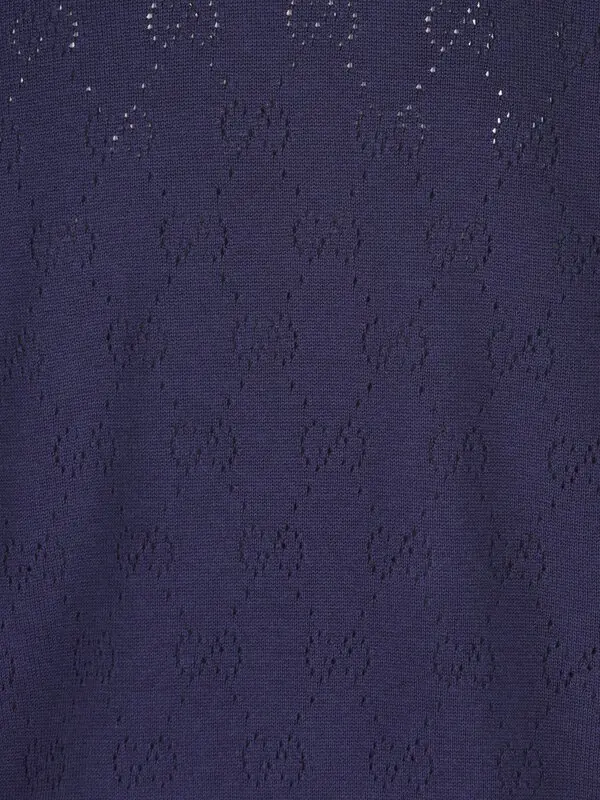 Gucci Gg All-over Openwork Short-sleeved Polo Shirt