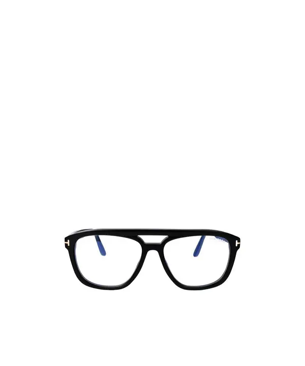 TOM FORD Geometric D Frame Eyeglasses - Black