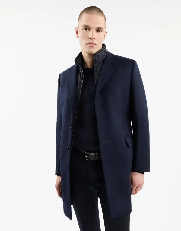 FAY Double Coat With Removable Gilet - Black