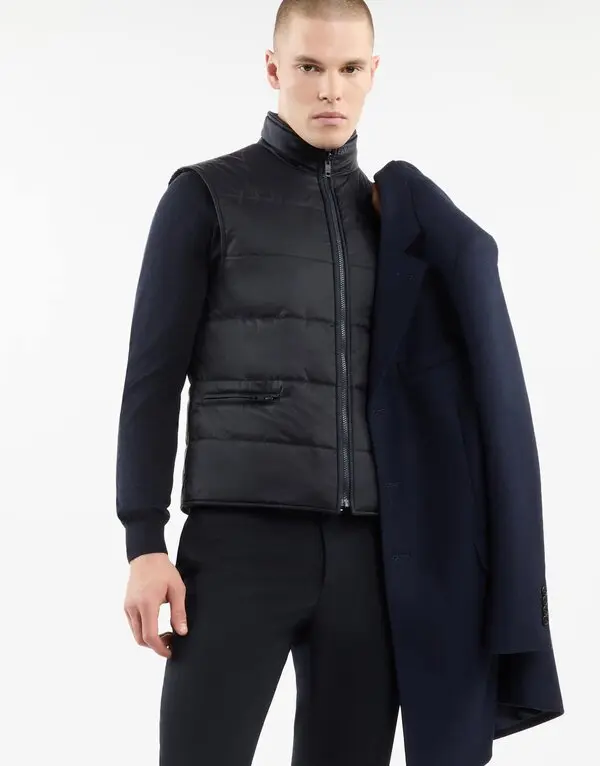 FAY Double Coat With Removable Gilet - Black