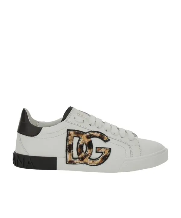 Dolce & Gabbana Dg Logo Patch Low Top Sneakers - White