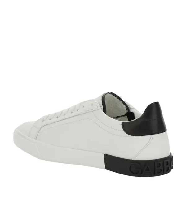 Dolce & Gabbana Dg Logo Patch Low Top Sneakers - White