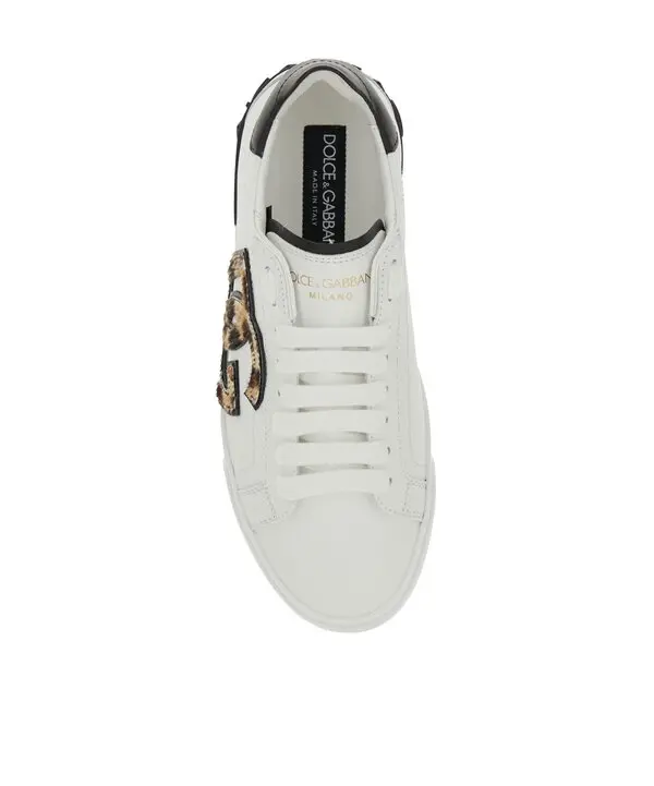 Dolce & Gabbana Dg Logo Patch Low Top Sneakers - White