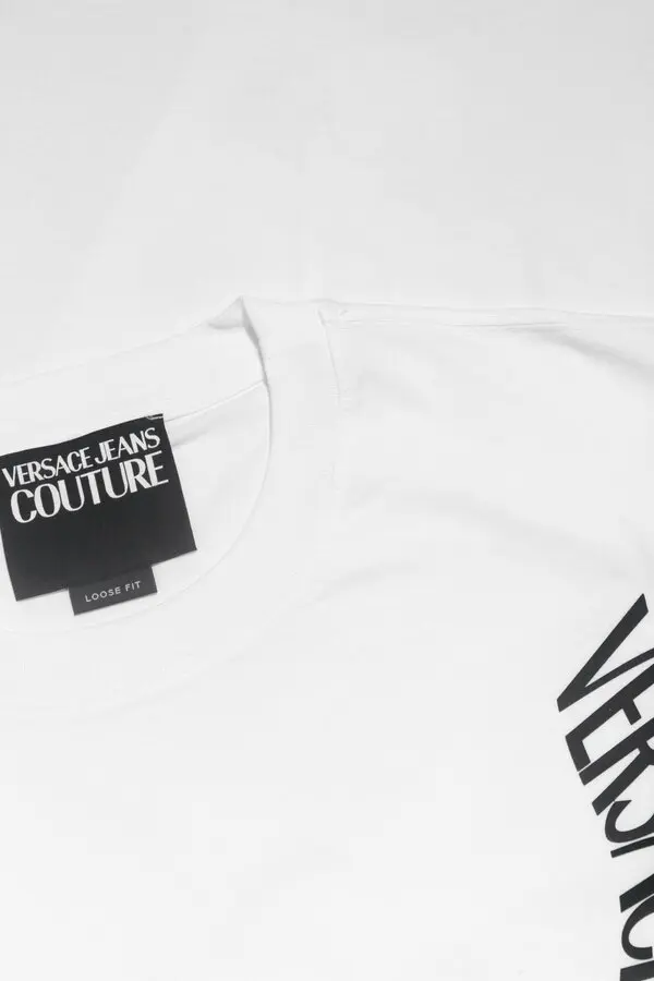 Versace Vertical-logo T-shirt