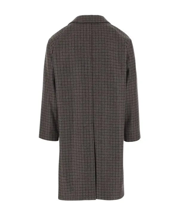 Tagliatore Long Sleeved Checked Coat