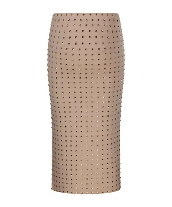 Sportmax Embellished Midi Skirt With Side Slits
