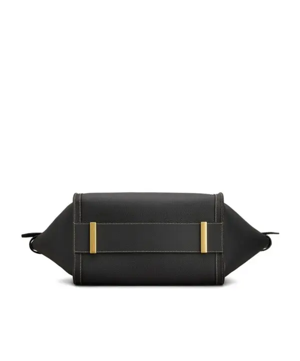 TOD'S Medium Top Handle Shopping Tote Bag - Black