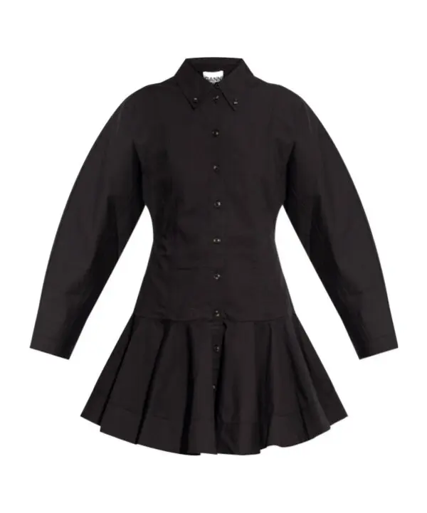 GANNI Shirt Dress With Button Fastening