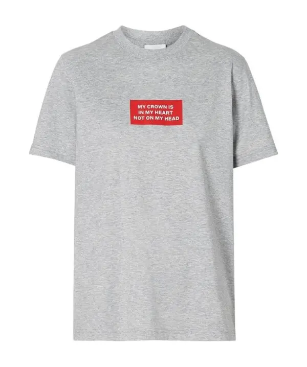Burberry Montage Printed T-shirt - Gray