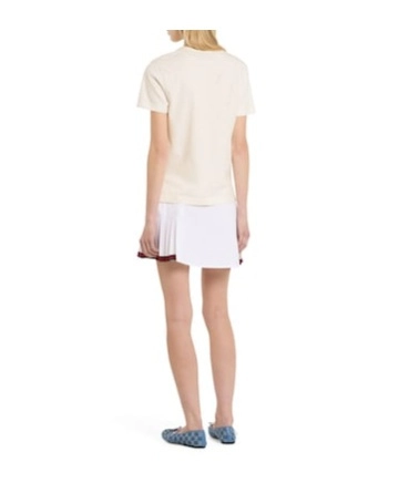 Gucci Medium Cotton Jersey T-shirt With Interlocking G Detail - Ivory