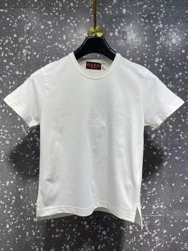 Gucci Medium Cotton Jersey T-shirt With Interlocking G Detail - Ivory
