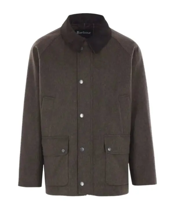 Barbour Collared Button-front Jacket With Flap Pockets