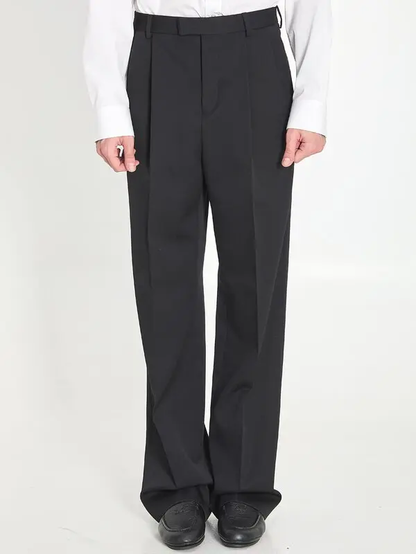 Celine Diagonal Wool Jazz Trousers