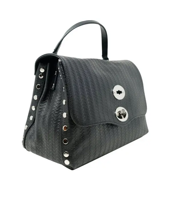 ZANELLATO Medium Postina Wave-motif Tote Bag - Black