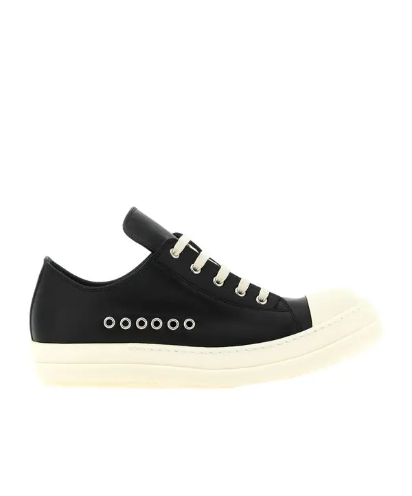 Rick Owens Eyelet Low-top Sneakers - Black