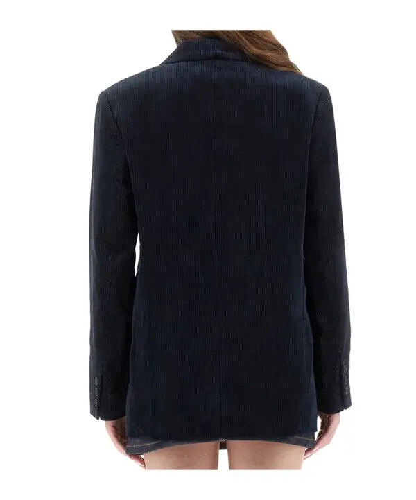 A.p.c. Lucy Double-breasted Corduroy Blazer - Black