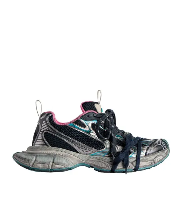 Balenciaga 3xl Lace-up Sneakers - Grey/blue/pink