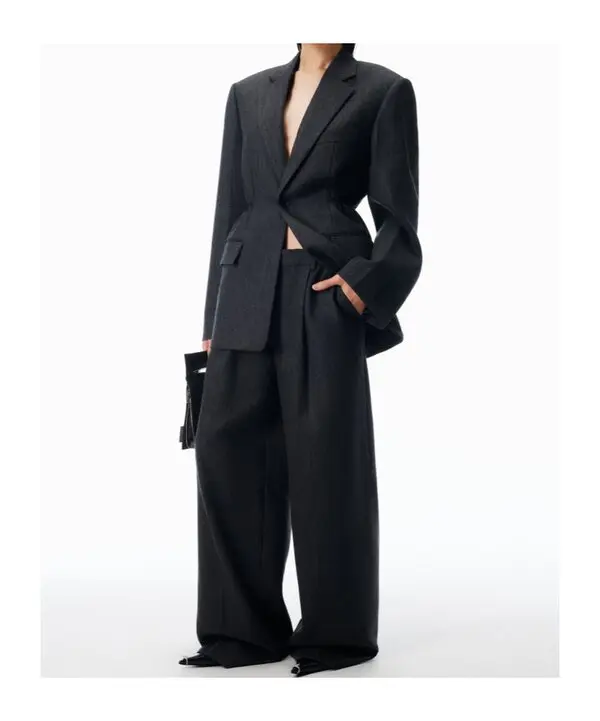 Alexander Wang Tailored Wide-leg Wool Twill Pants