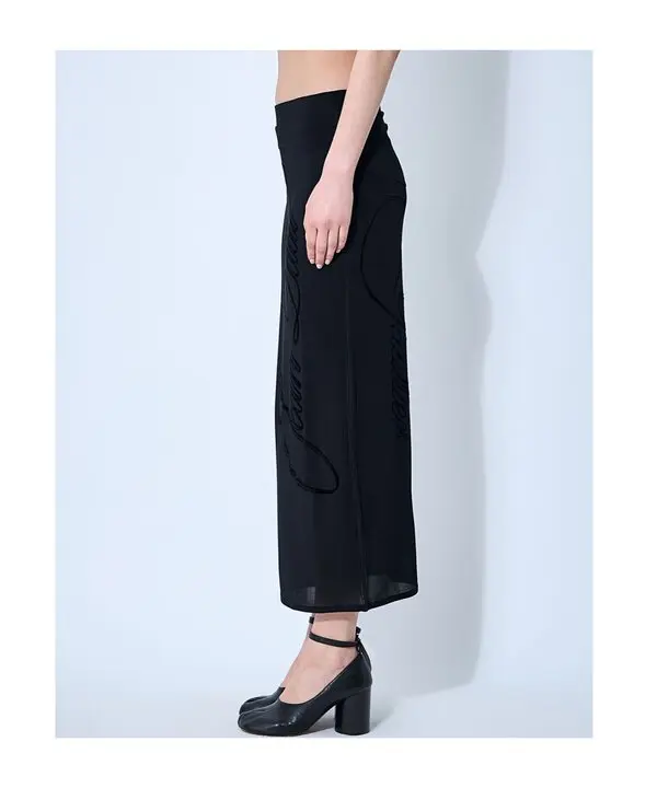 JEAN PAUL GAULTIER Mesh Tattoo Midi Skirt