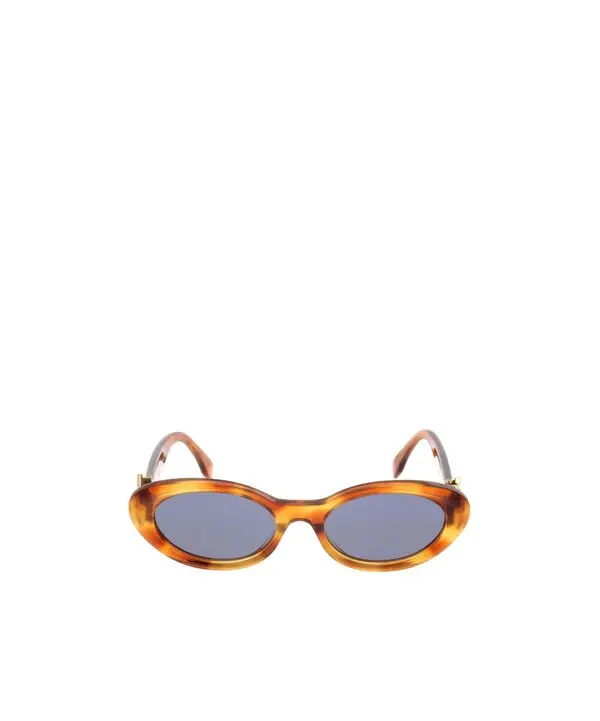 Fendi Ff Diamonds Oval Sunglasses - Purple